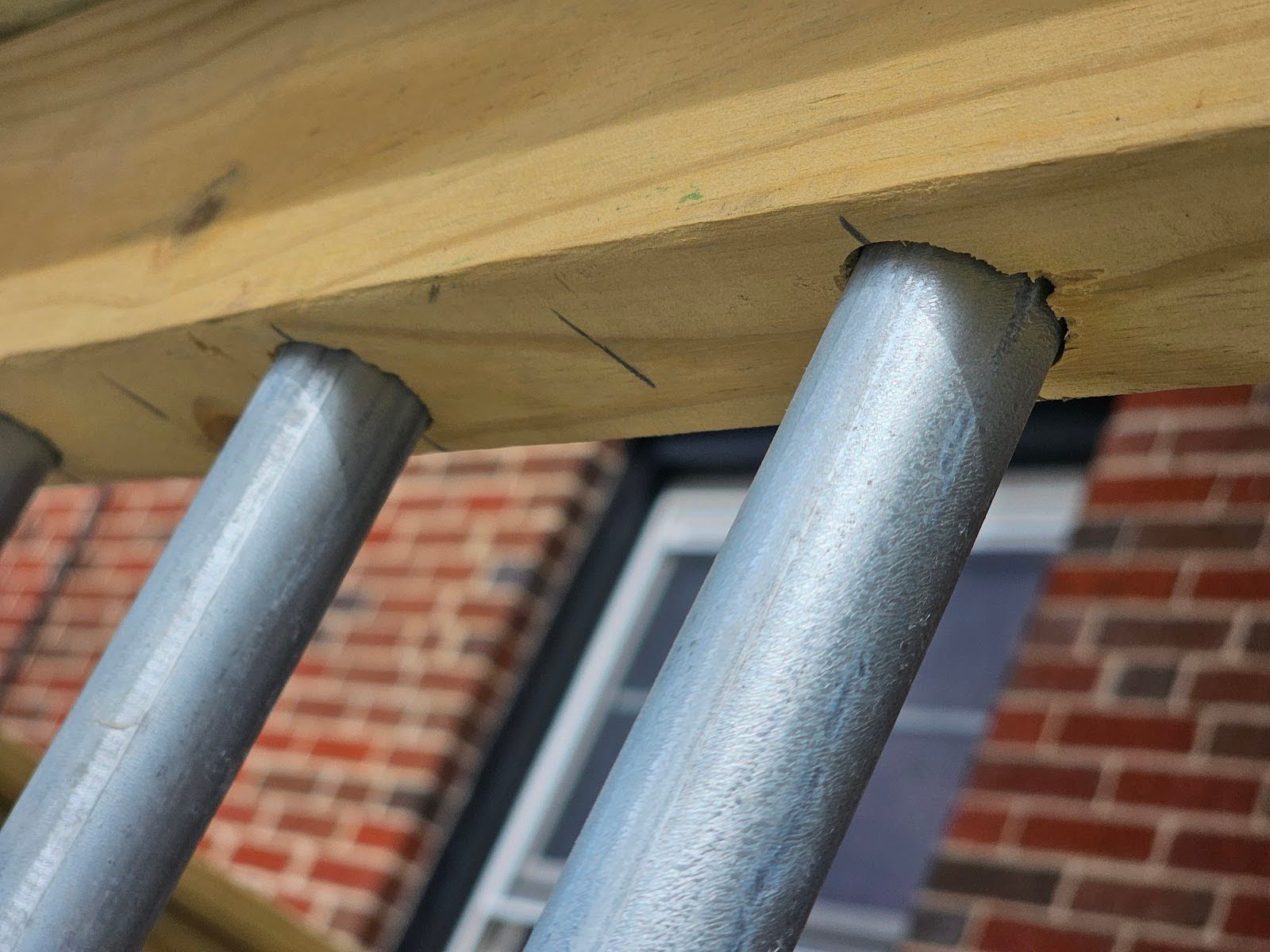 Creative Deck Guardrail with Electrical Tubing Balusters